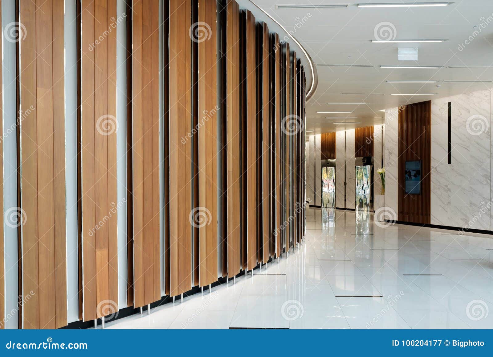 Front View of a Office Elevator with Closed Doors in Lobby Stock Image ...