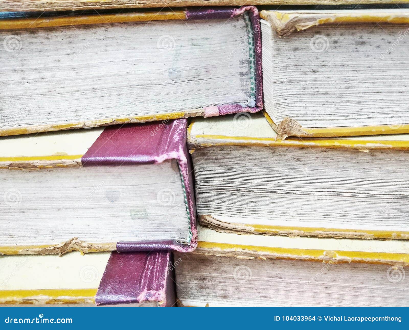 Front View of Old Books Textured and Background. Stock Photo - Image of ...