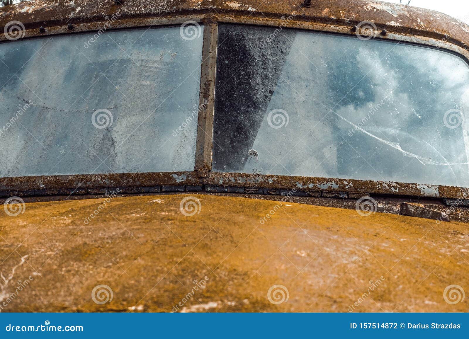 Front View of Old Car, Window Stock Photo - Image of left, detail ...