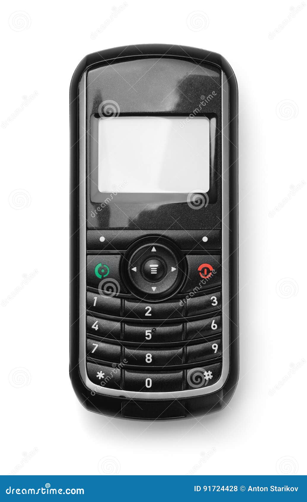 Front View of Old Cell Phone Stock Photo - Image of cell, black: 91724428