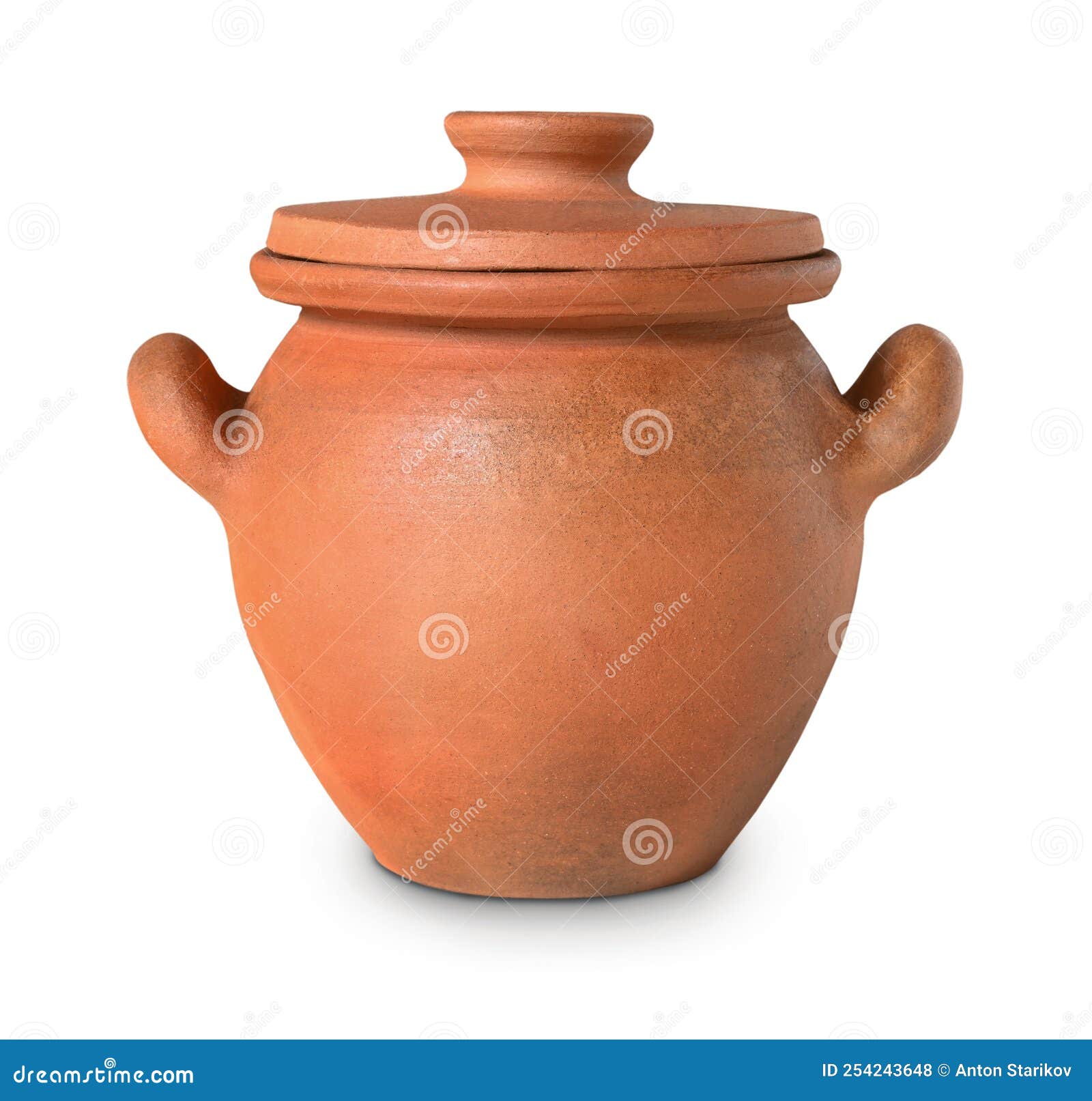Front view of old clay pot stock photo. Image of empty - 254243648