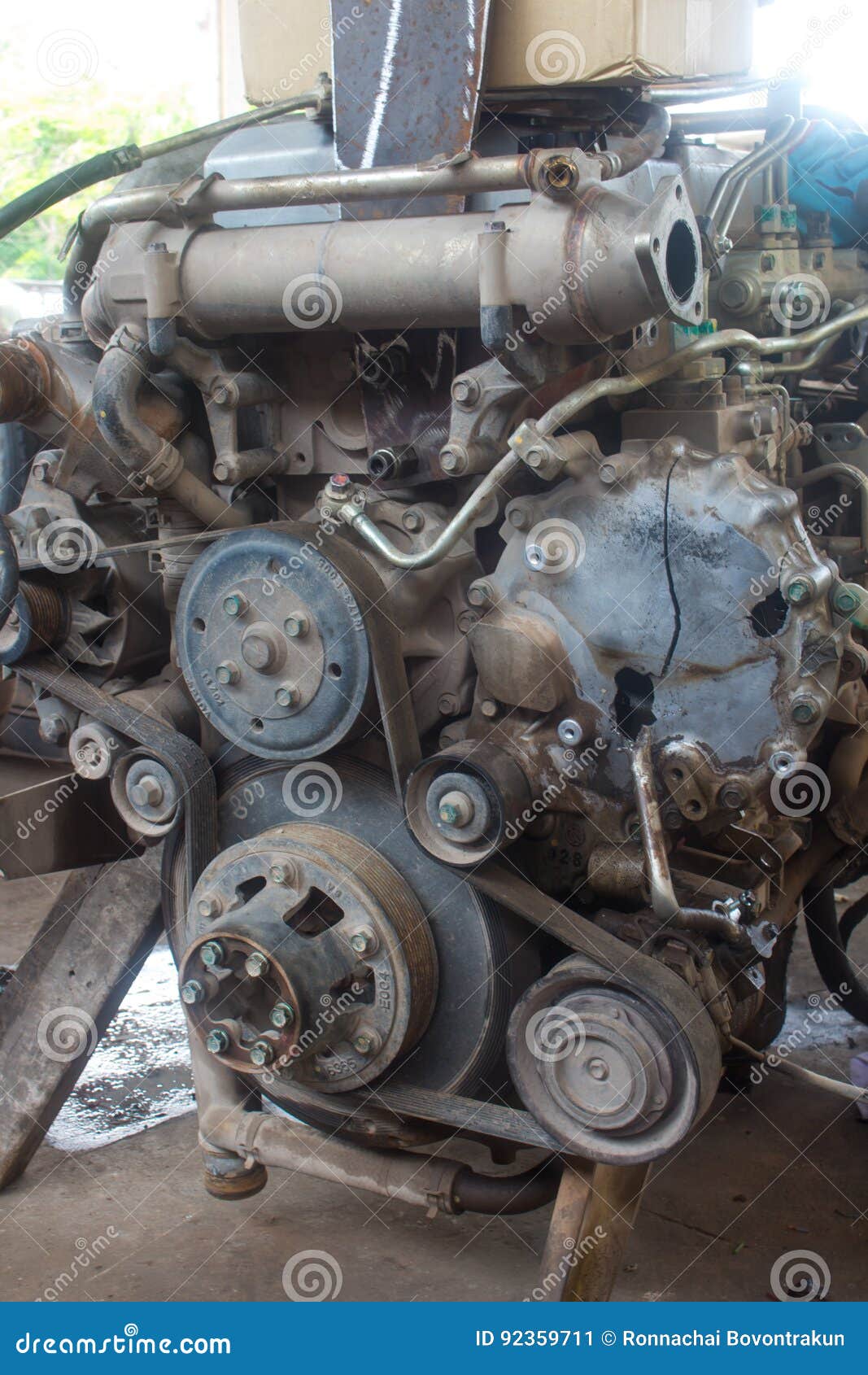 Front View of Old Diesel Engine Stock Image - Image of tool, isolation ...