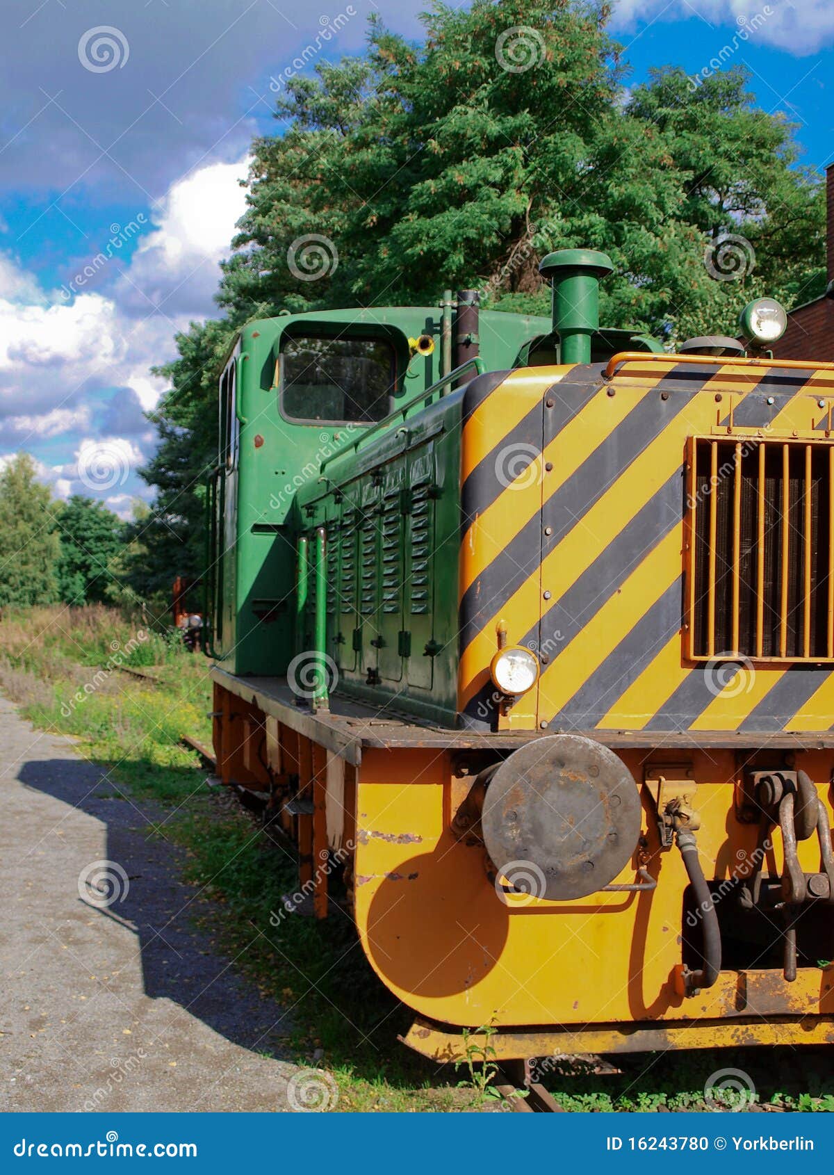 Front View of Old Diesel Locomotive Stock Photo - Image of engine ...