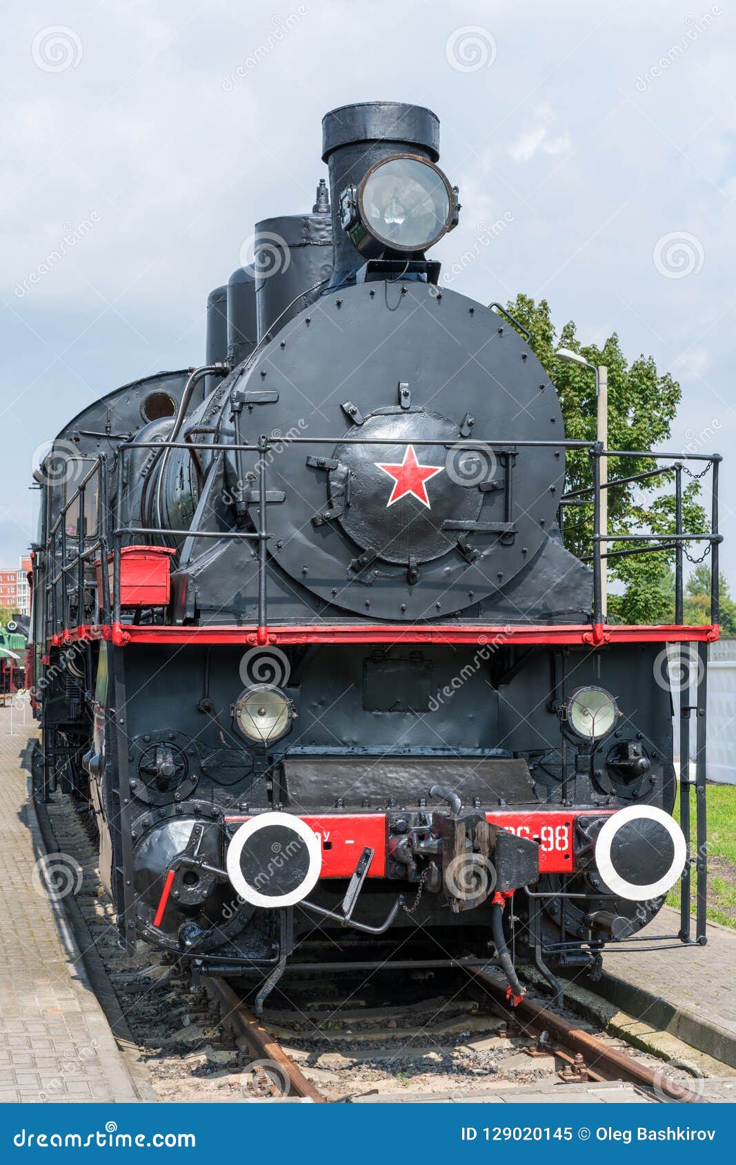 Front View of an Old-fashioned Steam Locomotive. Stock Image - Image of ...