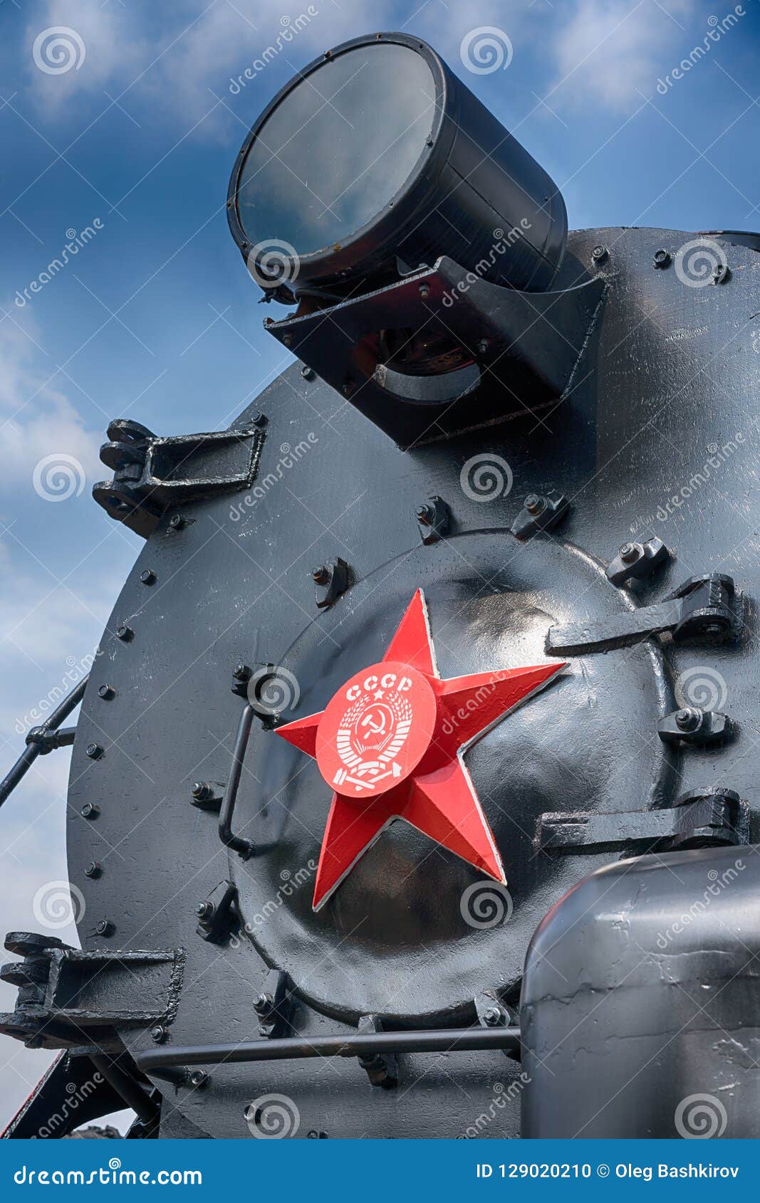 Front View of an Old-fashioned Steam Locomotive. Stock Photo - Image of ...