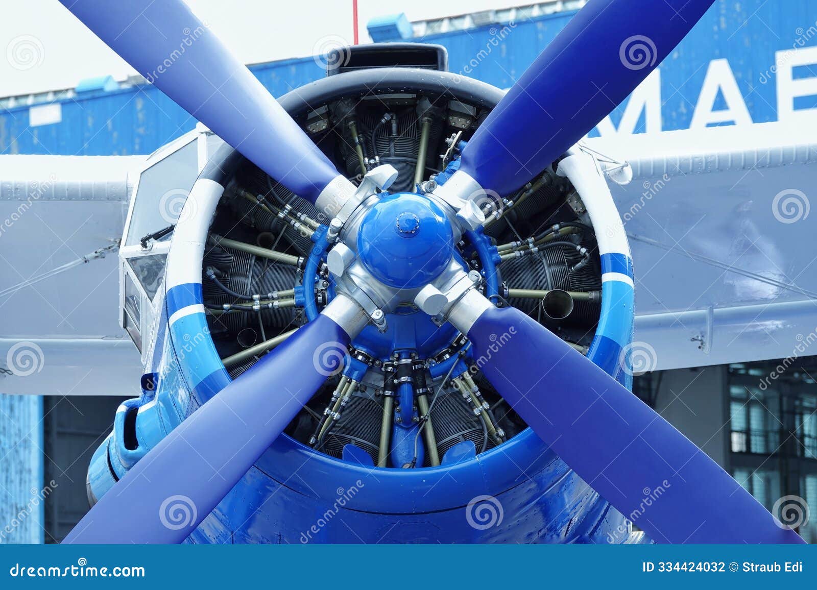 Front And Propeller Of Vintage Pilatus PC-6A Airplane Displayed At The ...