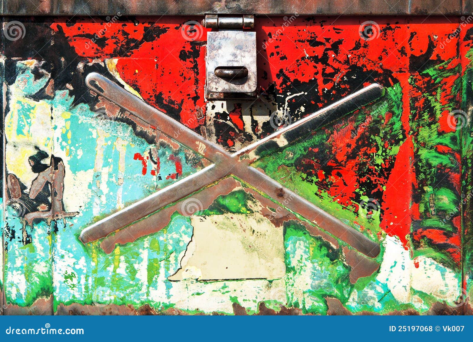 Front View of Old Metal Case Stock Photo - Image of grungy, lock: 25197068