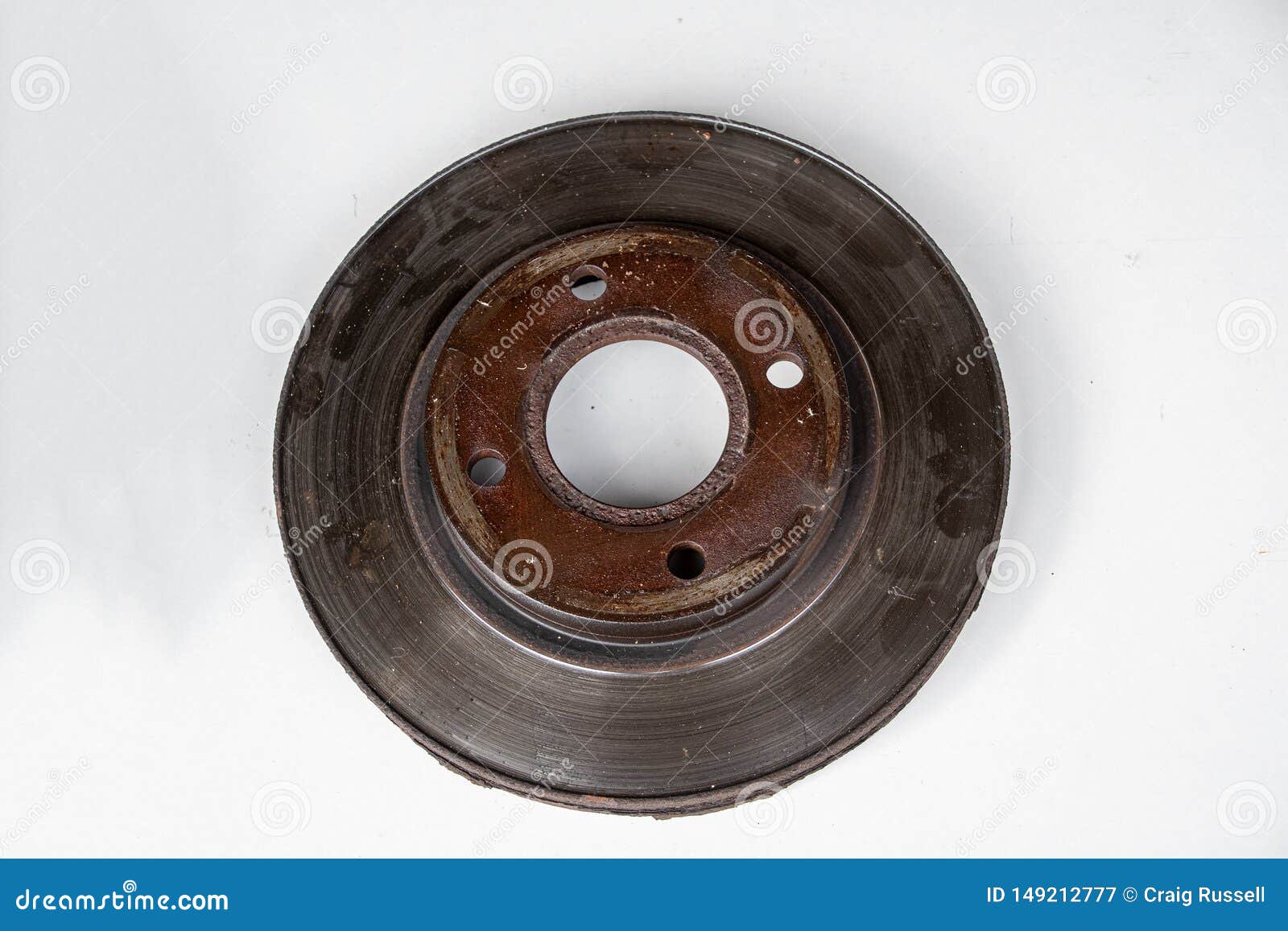 Front View of Old Rusty Brake Discs Stock Image - Image of disk, repair ...