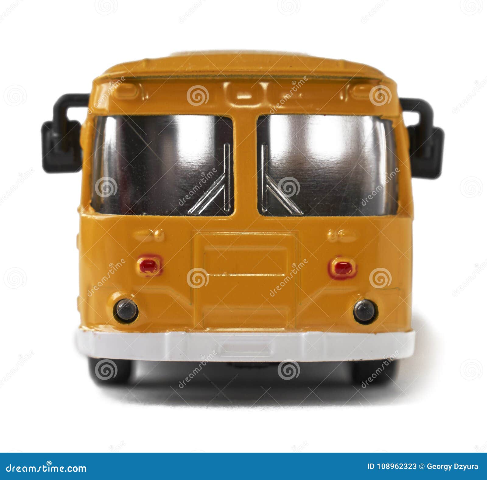 Front View of an Old Soviet Bus Model Stock Image - Image of white ...