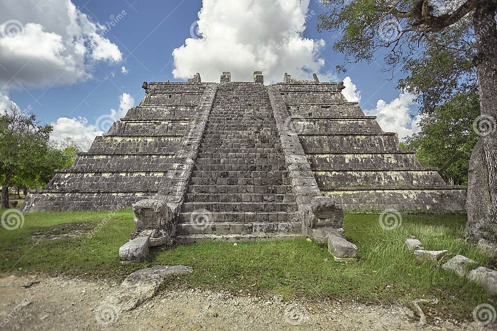 Front view of one pyramid stock photo. Image of chichen - 254171974