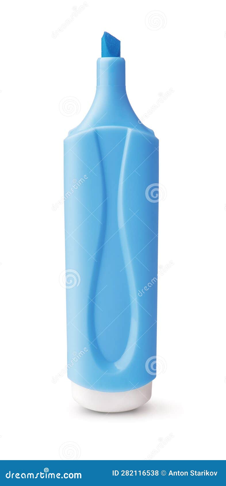 Front View of Open Blue Highlighter Pen Stock Photo - Image of closeup ...