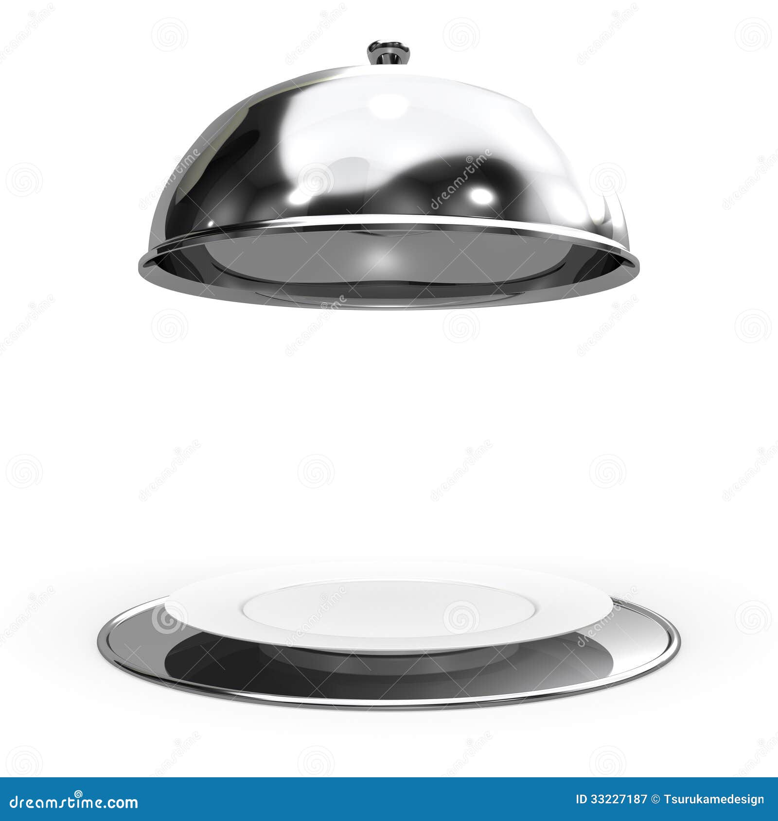 Front View of Opened Cloche Stock Illustration - Illustration of ...