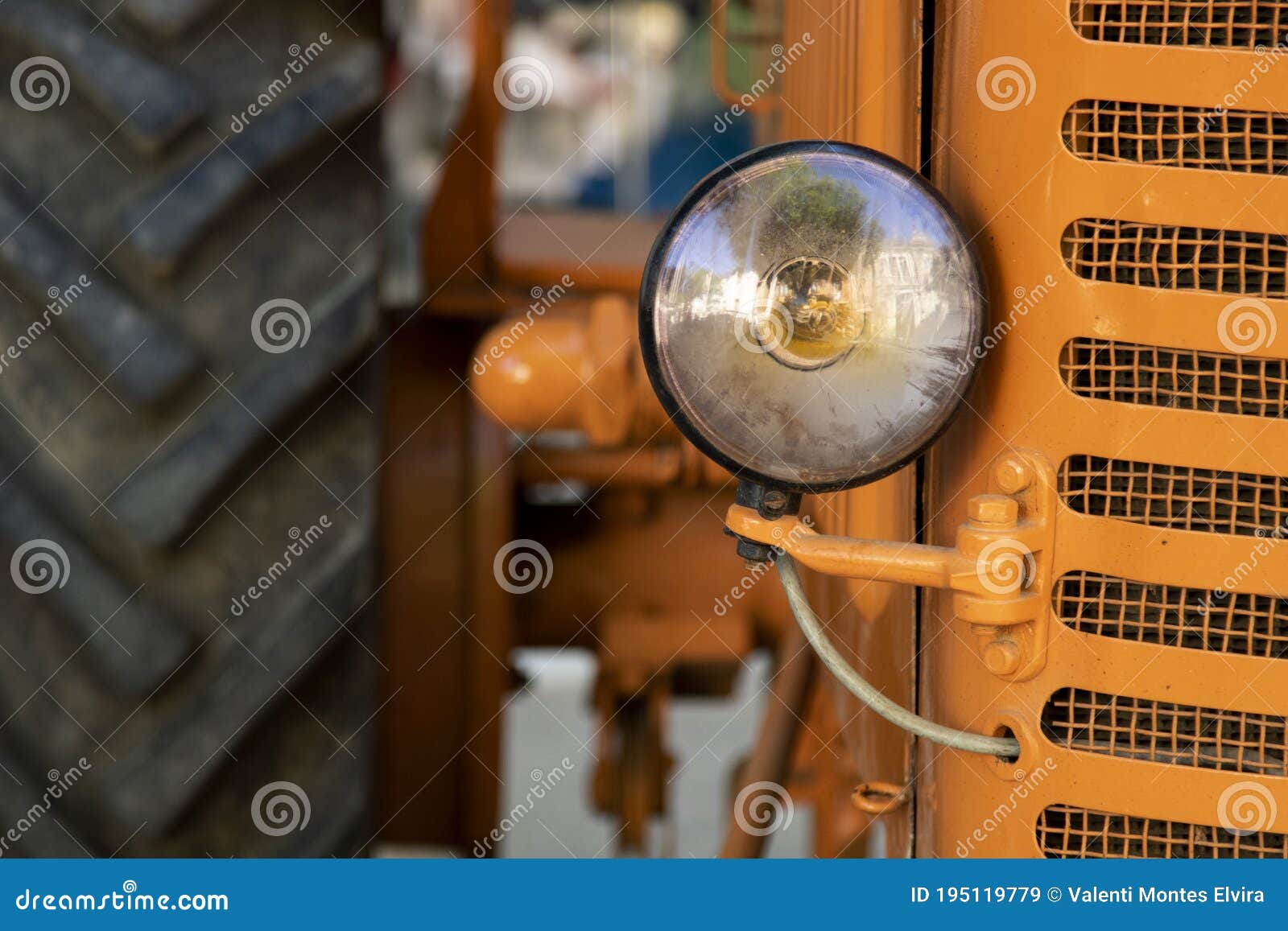Front view of a tractor stock image. Image of front - 195119779
