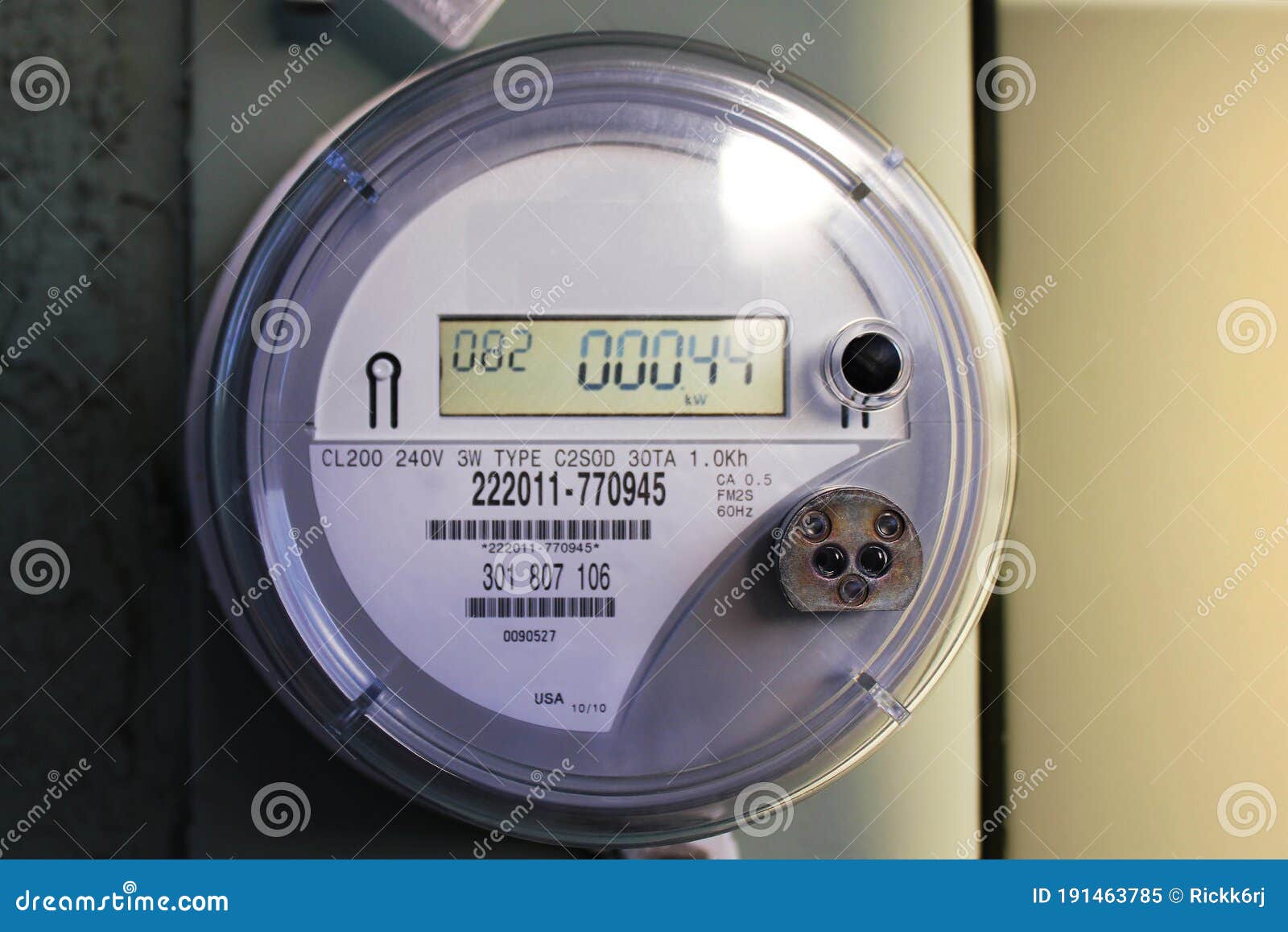 Electric Meter And Ceramic Fuse. A Device For Measuring Electric ...