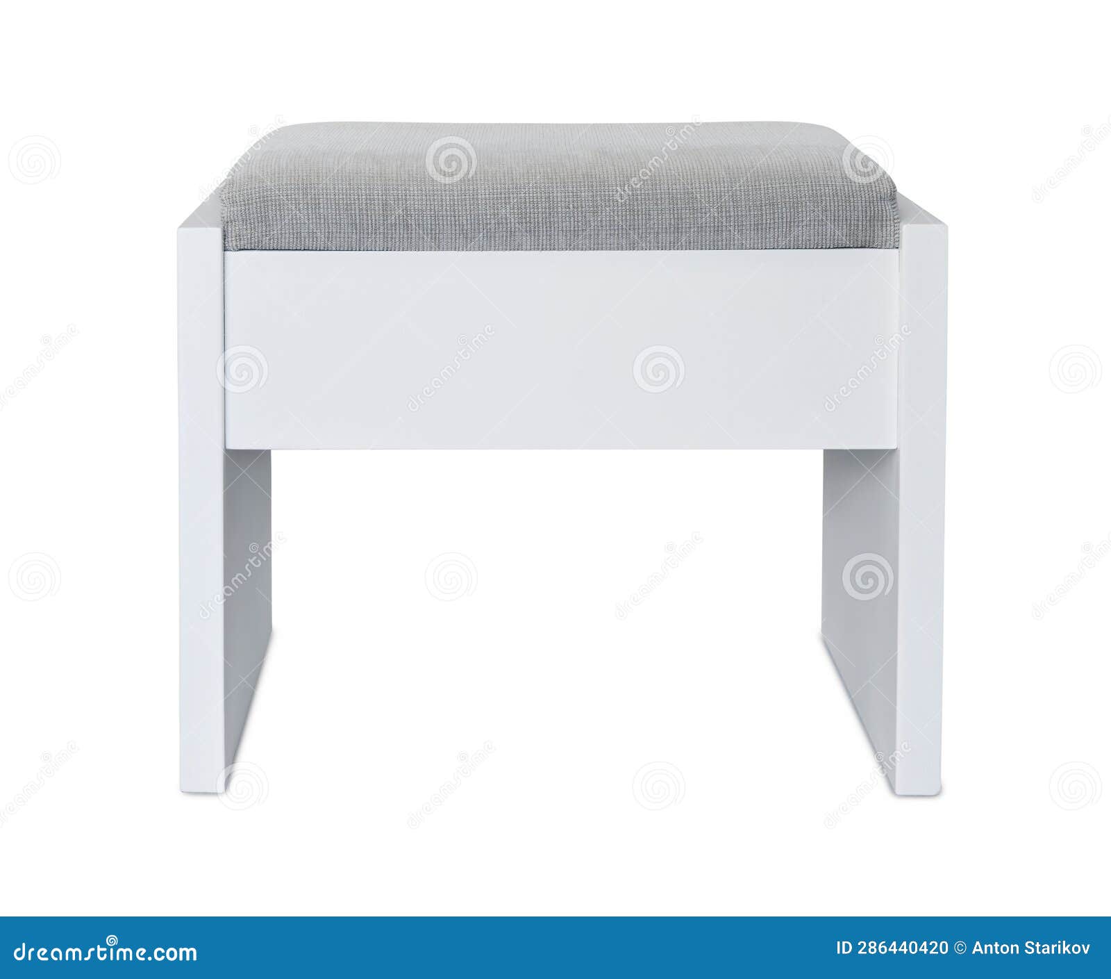 Front View of Padded Soft Stool Stock Photo - Image of modern, soft ...