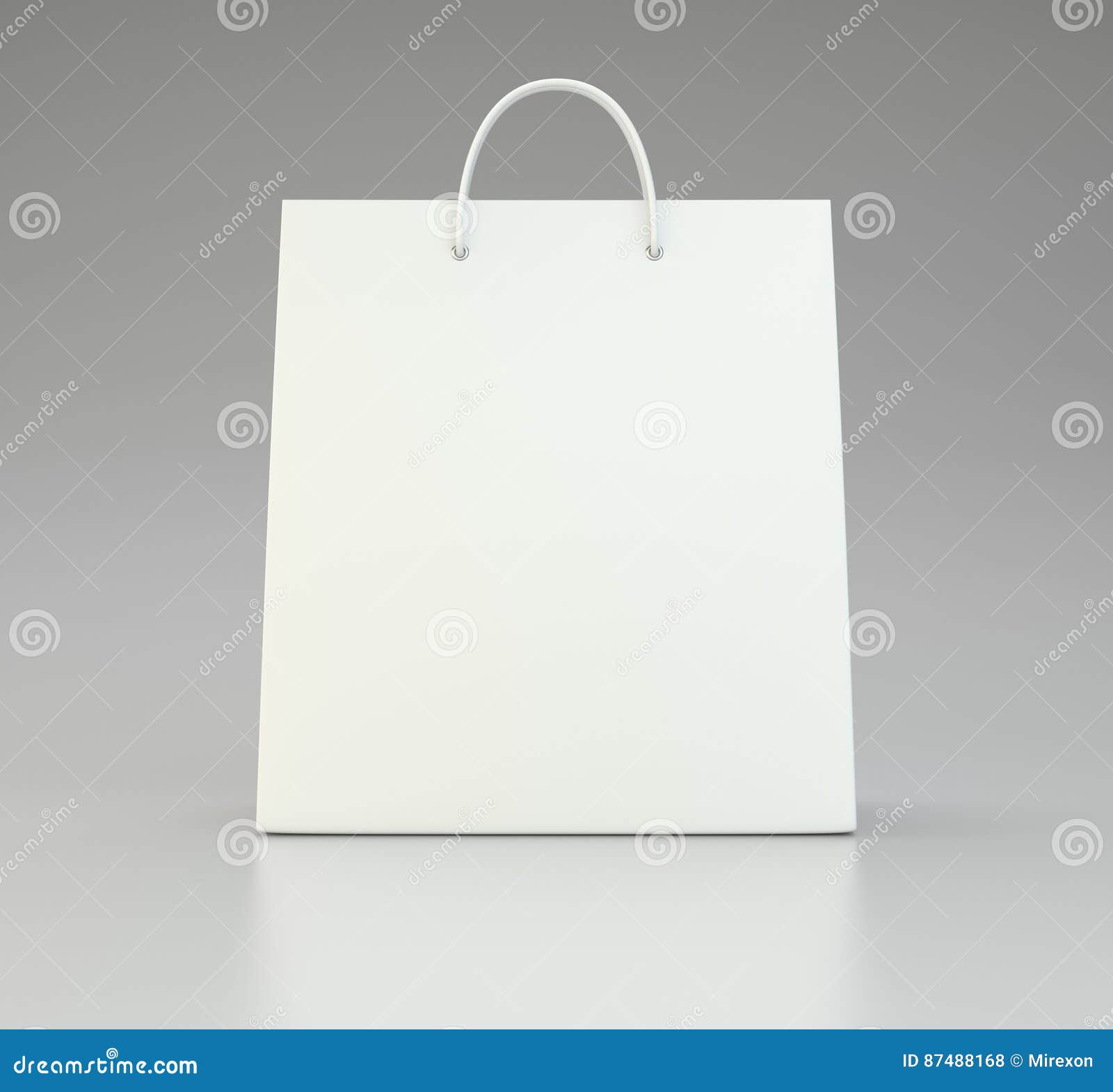 Front view of paper bag. stock illustration. Illustration of cardboard ...