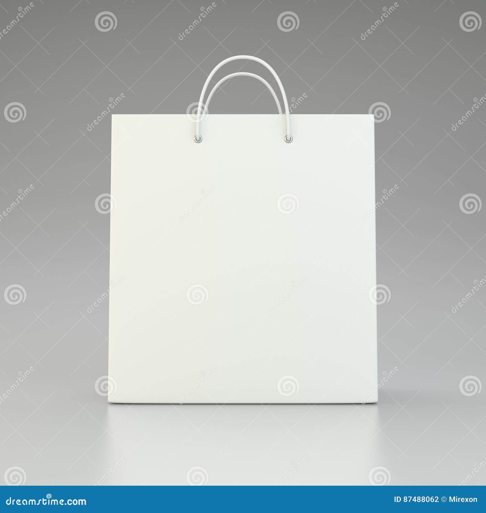 Front View of Paper Bag Package Stock Illustration - Illustration of ...