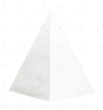 Front View of Paper Hexagonal Pyramid Isolated Stock Image - Image of ...