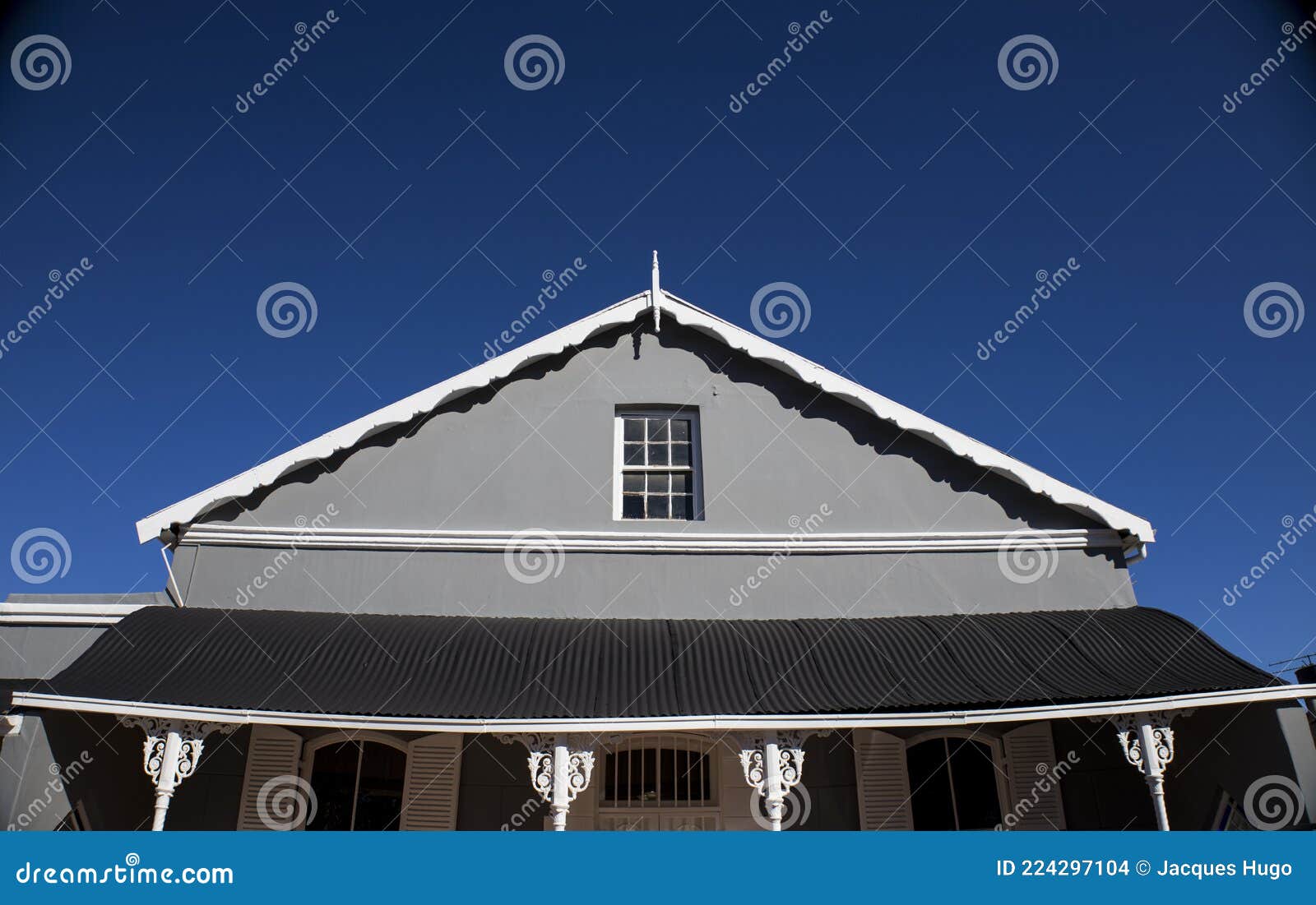 The Front View of Part of an Old House Stock Photo - Image of front ...