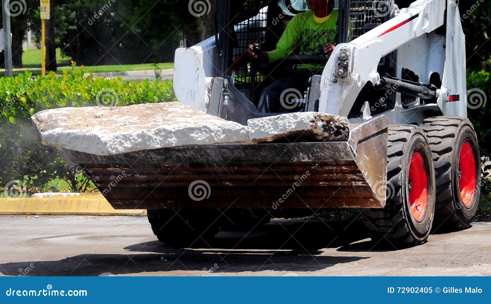 Front view of payloader stock image. Image of loading - 72902405