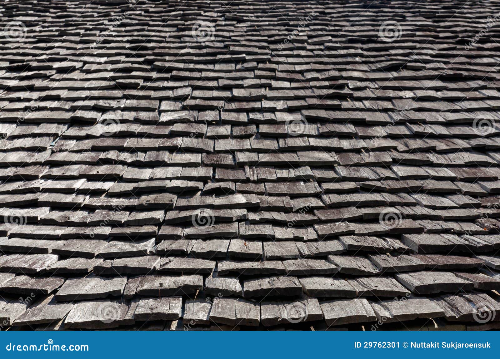 Front View Perspective Wood Roof Stock Image - Image of pattern ...