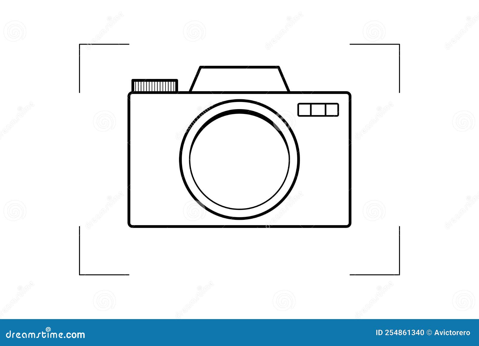 Front View Photo Camera Icon Stock Vector - Illustration of camera ...