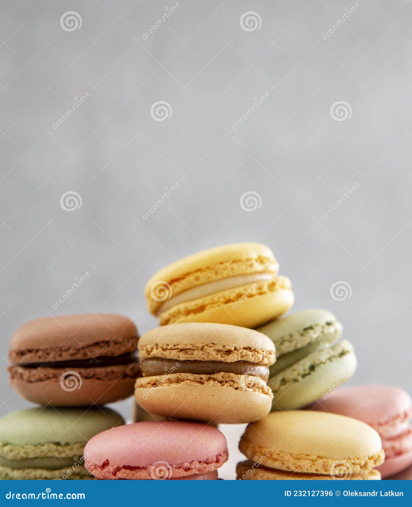 Front View Pile Sweet Macarons. High Quality Photo Stock Photo - Image ...