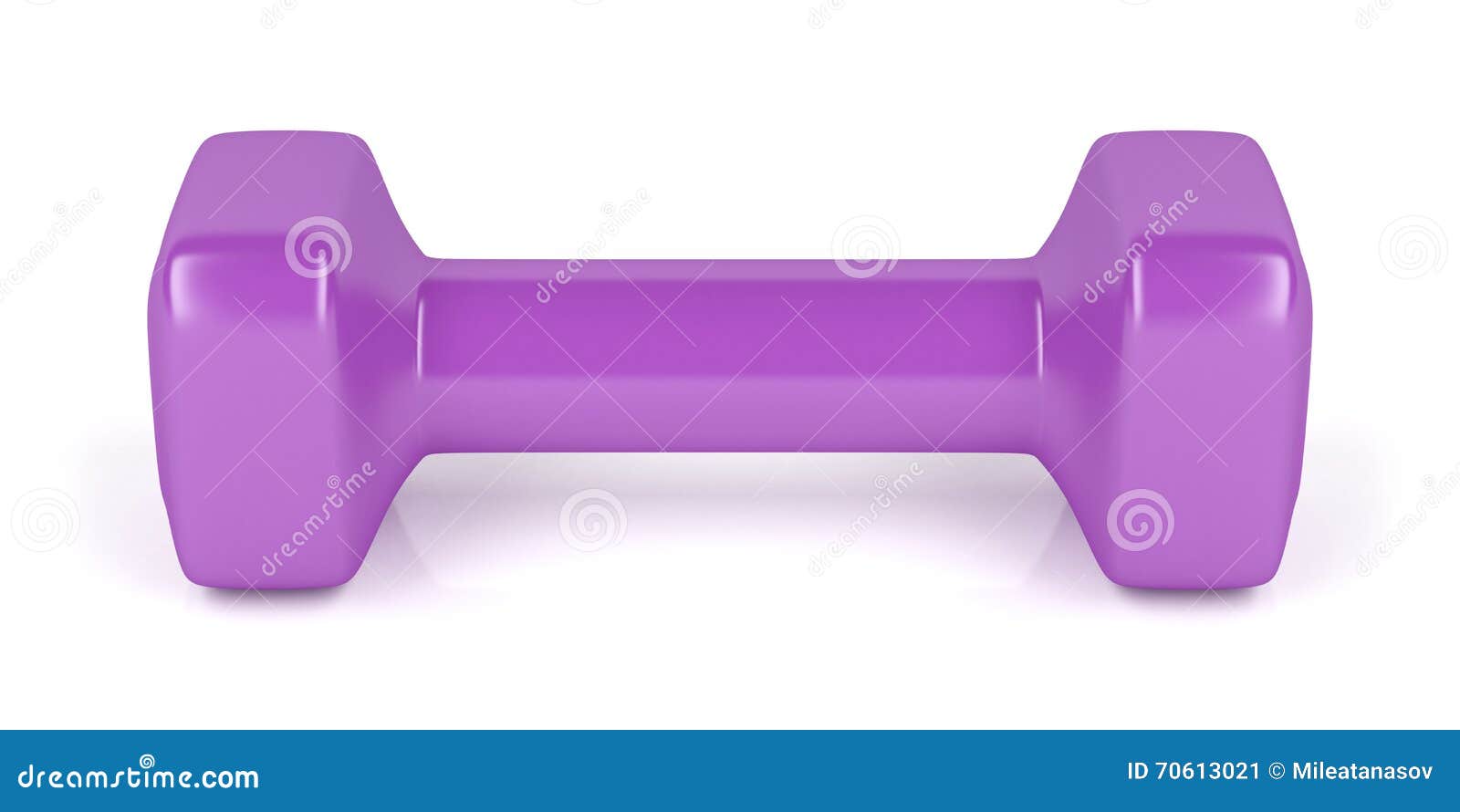 Front View of Pink Dumbbell Stock Illustration - Illustration of ...