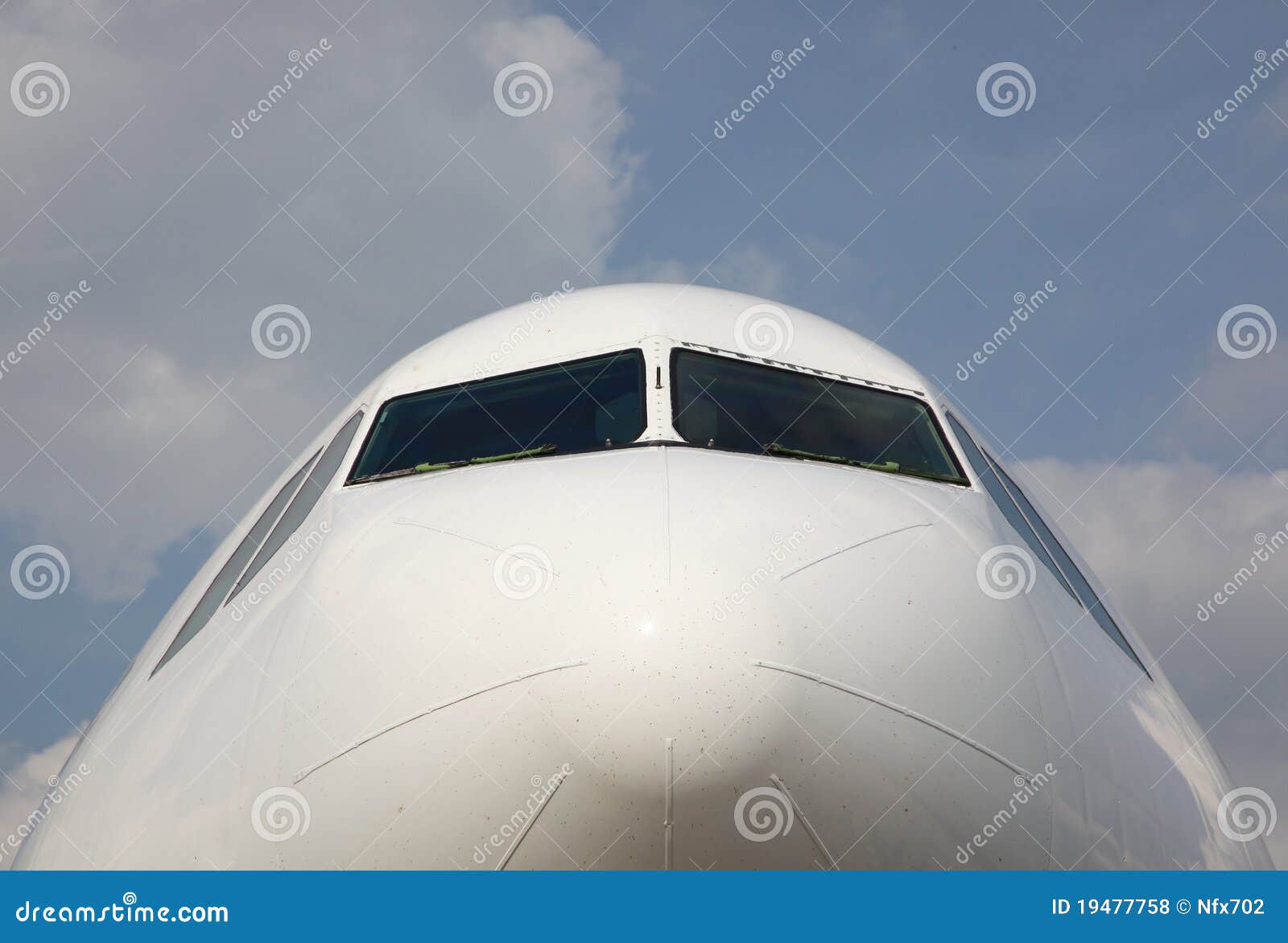 Front View of a Plane Cockpit Stock Photo - Image of flying, industry ...