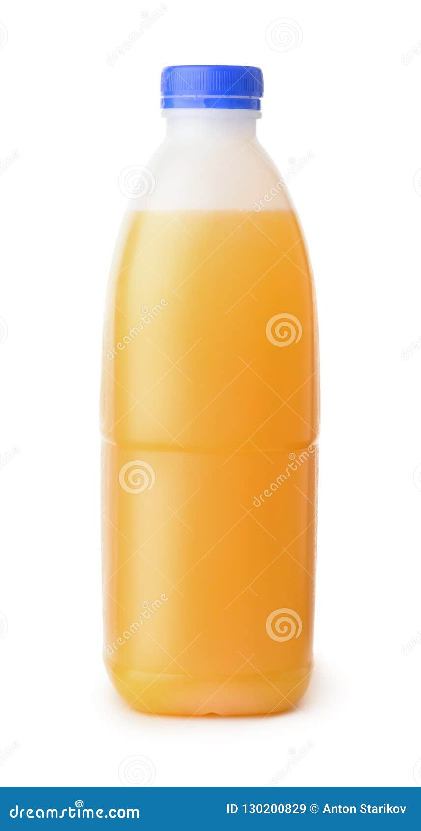 Front View of Plastic Orange Juice Bottle Stock Image - Image of food ...