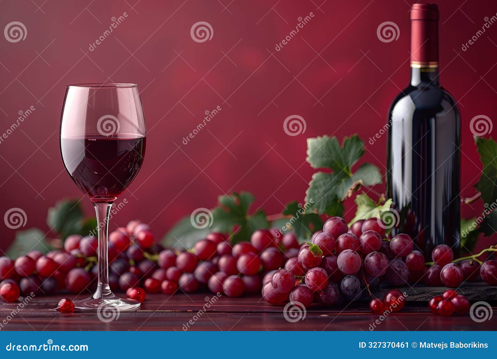 Front View Podium Display with Wine Bottle, Glass, and Grape for ...