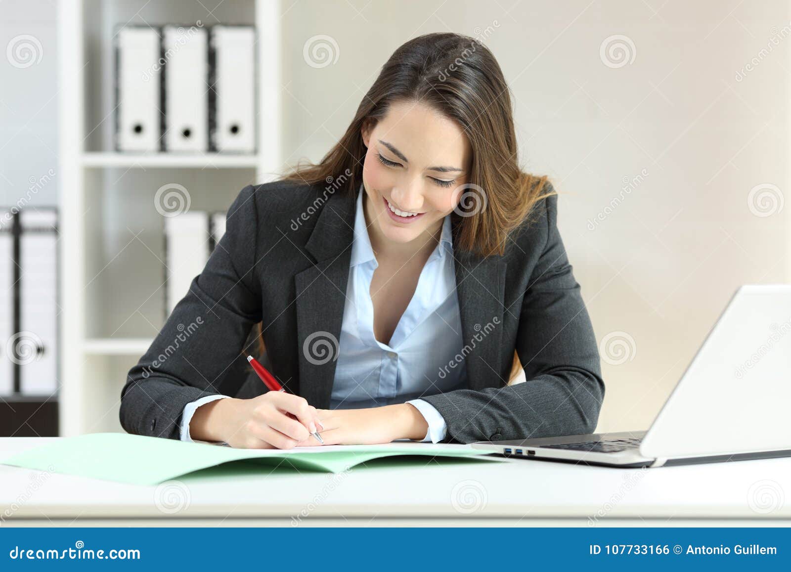 Executive Signing a Document at Office Stock Photo - Image of form ...