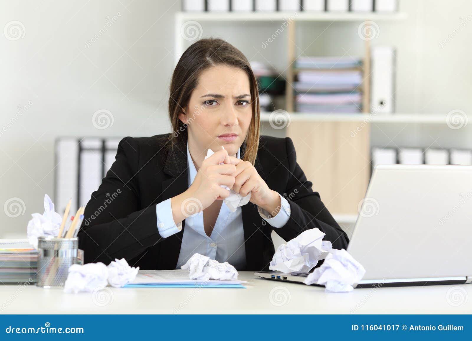 Frustrated Executive without Ideas Looking at You Stock Image - Image ...