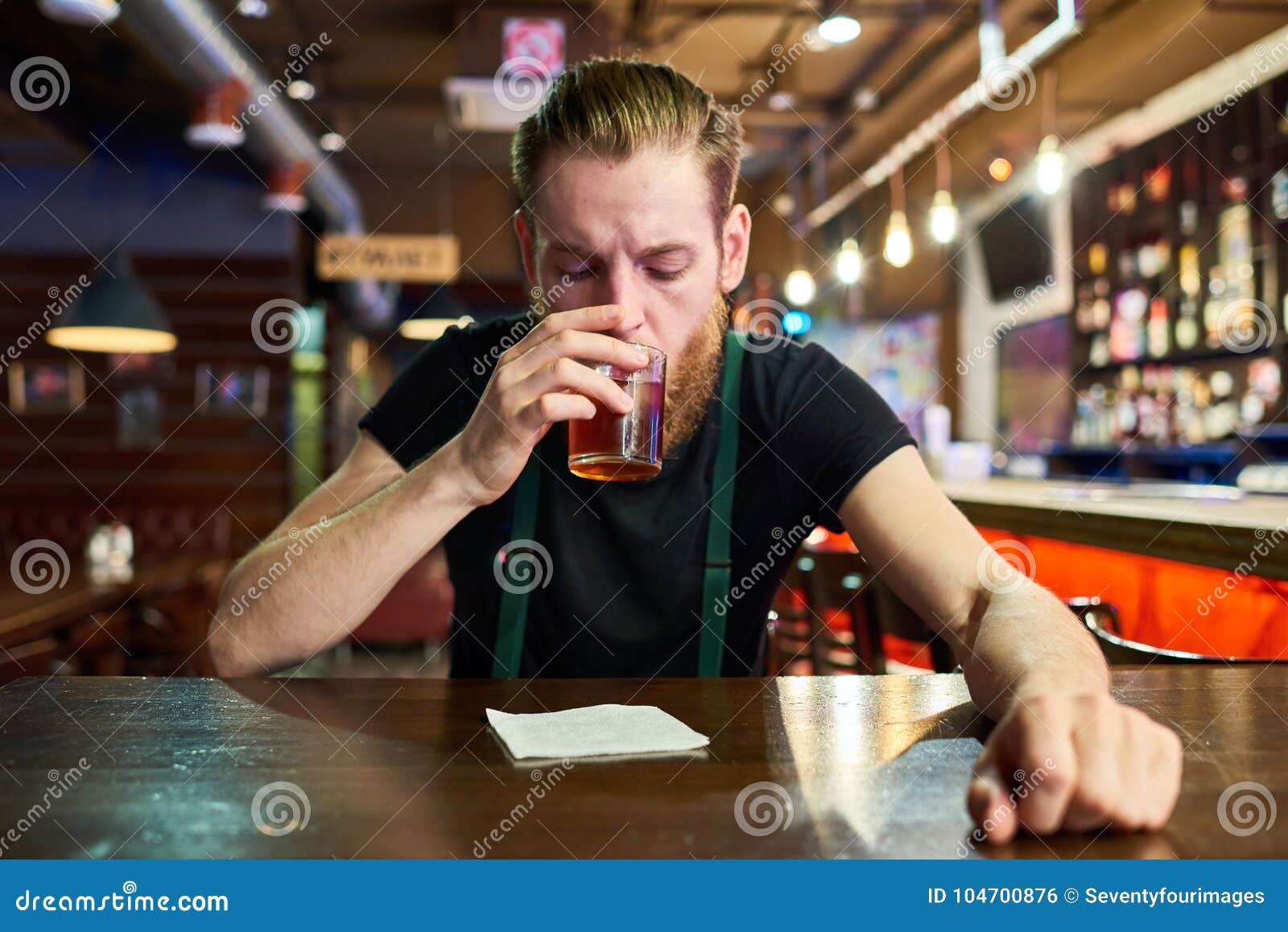 Contemporary Man Getting Drunk in Bar Stock Photo - Image of life, year ...
