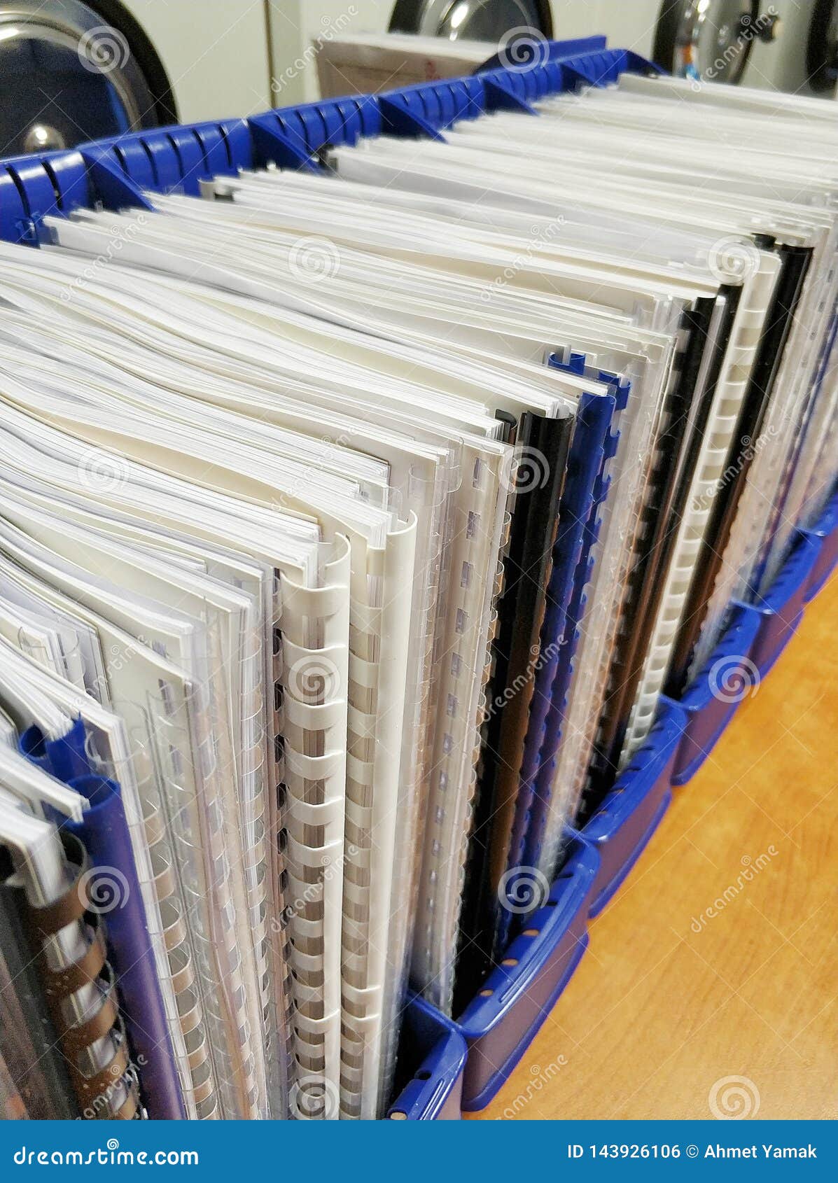 Document Folders in the Filing Cabinet Shelf Stock Photo - Image of ...