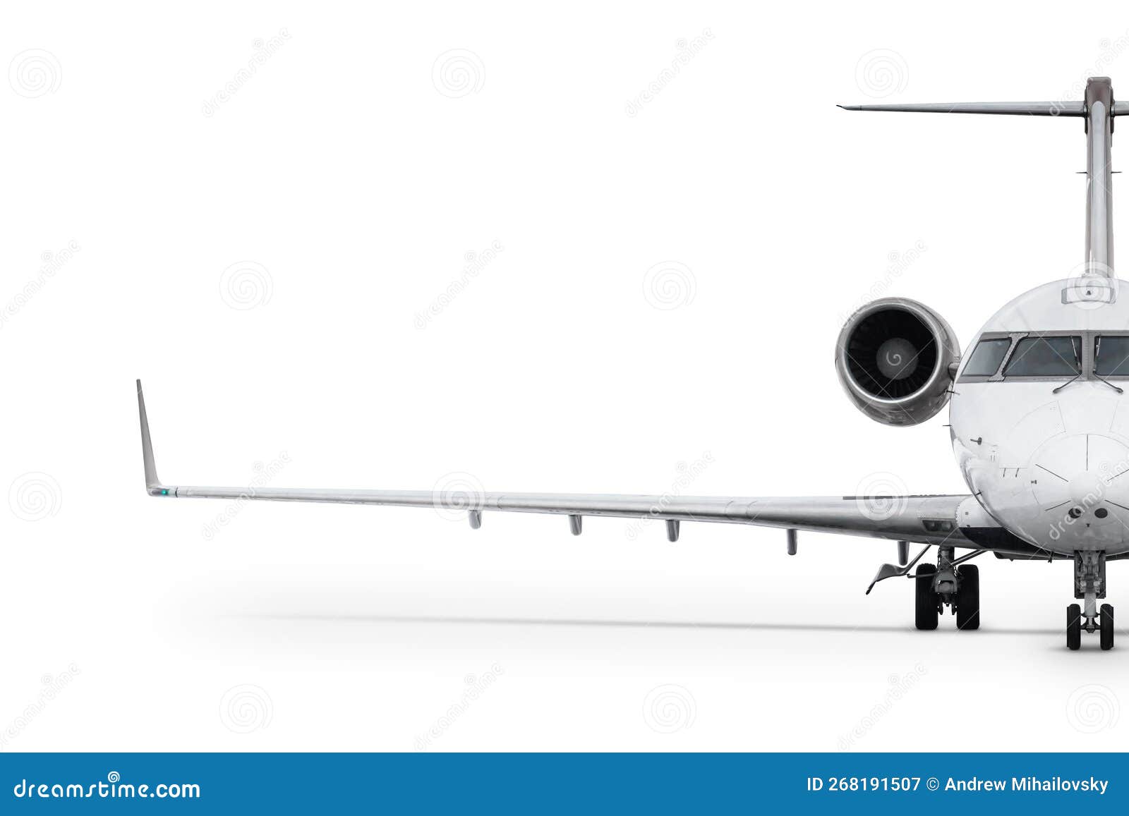 Front View of the Private Jet Isolated Stock Image - Image of travel ...