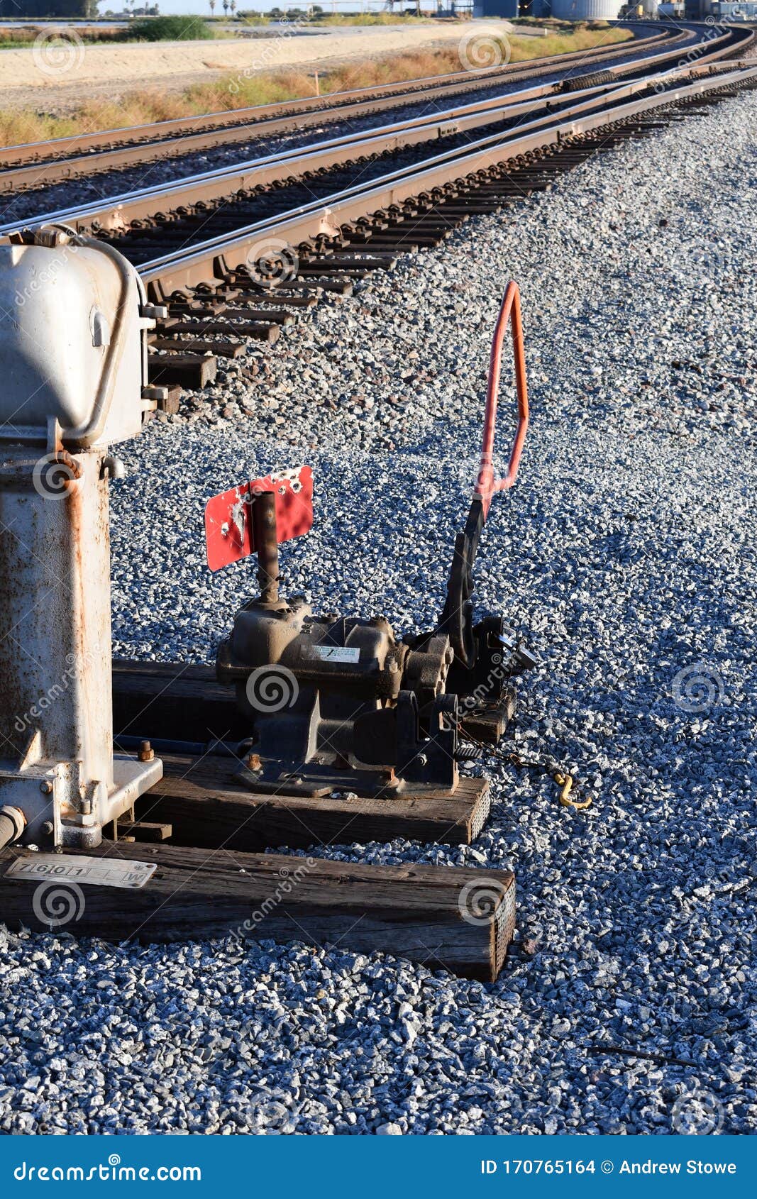 A Front View of Railway Switch Stock Photo - Image of handle, travel ...