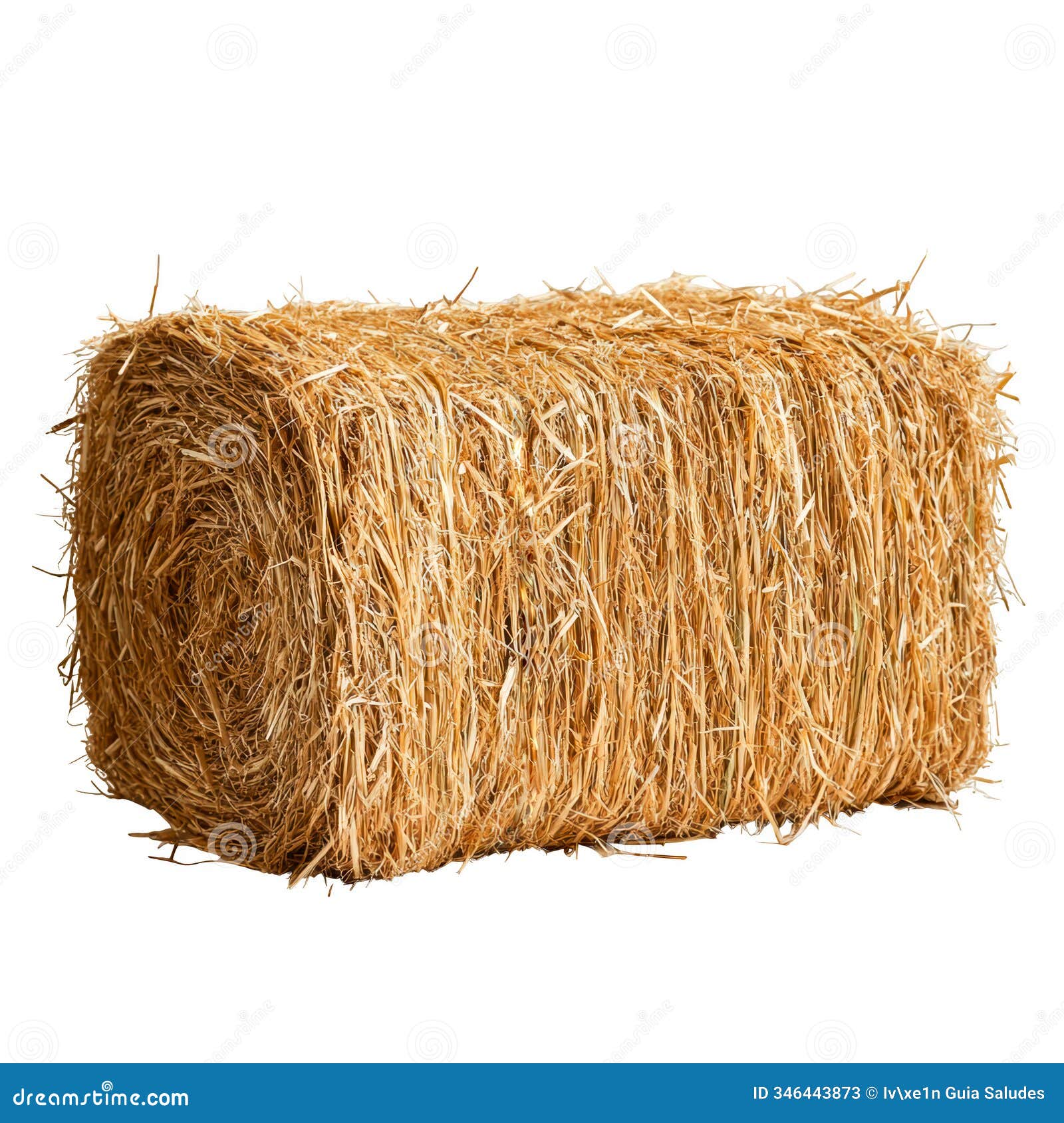 Front View Of Rectangular Straw Bale Isolated On A Transparent ...