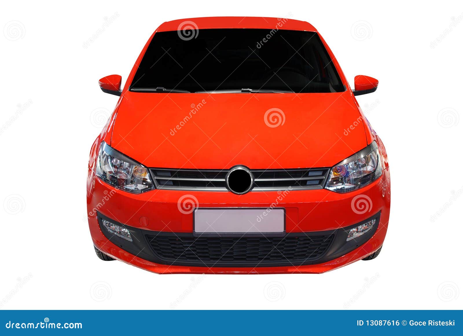 Front View of Red Car Isolated Stock Photo - Image of vehicle, auto ...