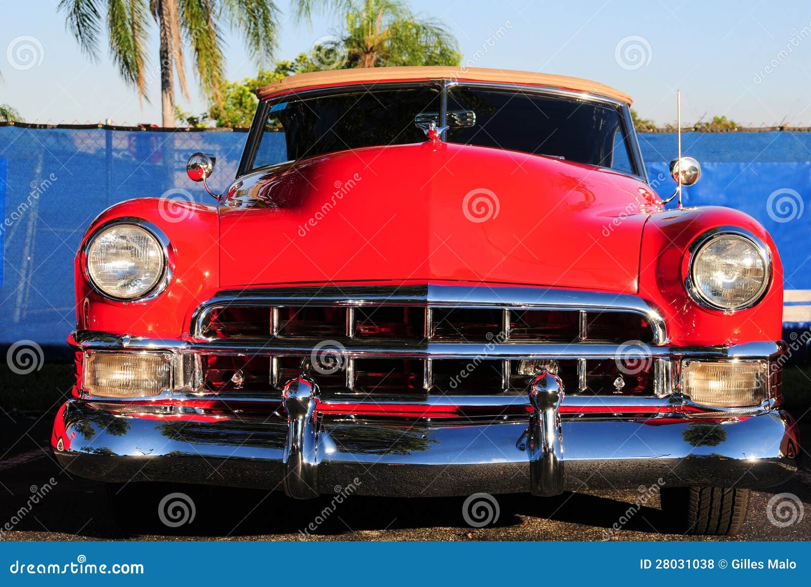 Front View of Red Convertible Car Stock Photo - Image of autos, auto ...