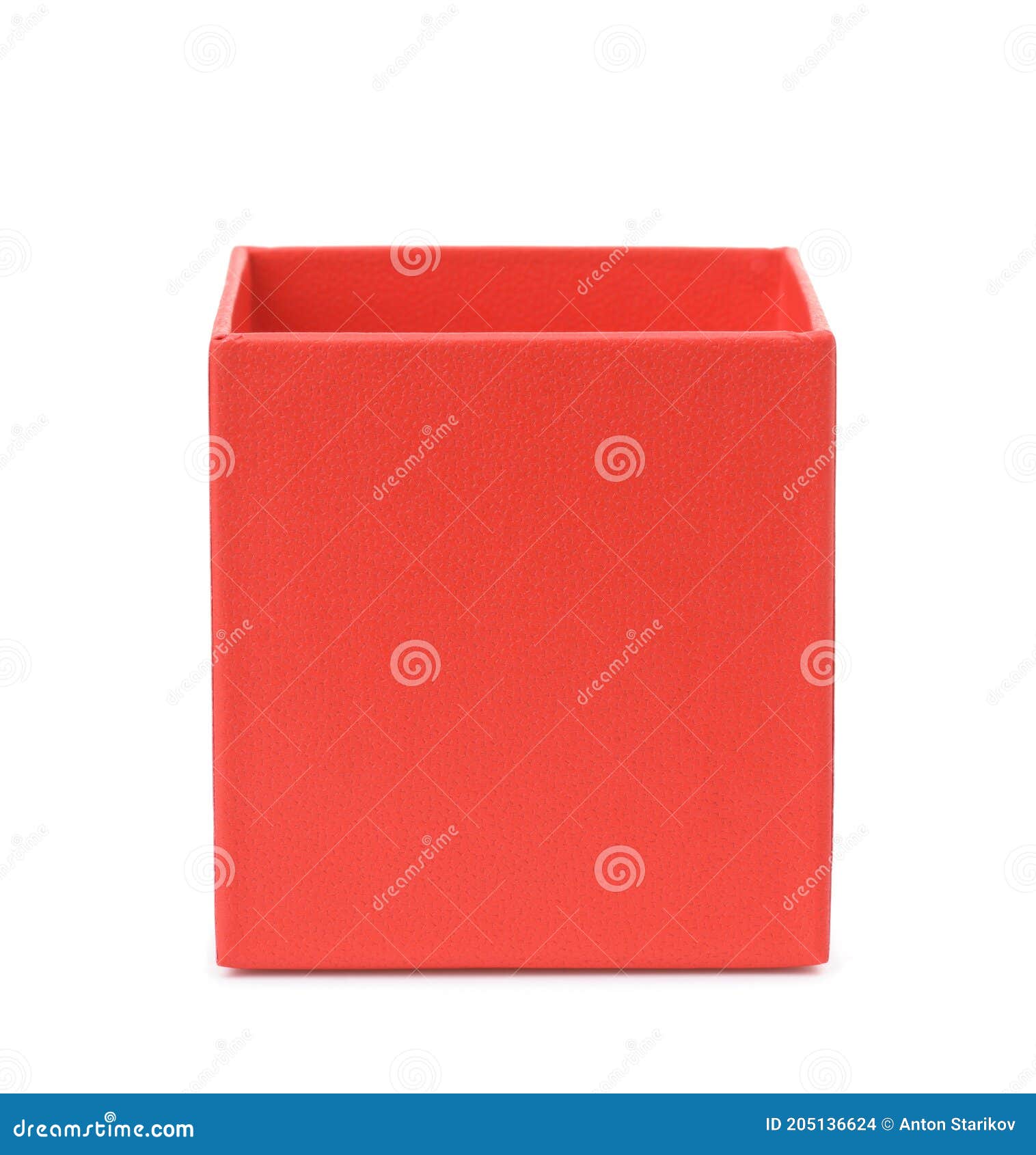 Front View of Red Open Gift Box Stock Photo - Image of mock, package ...