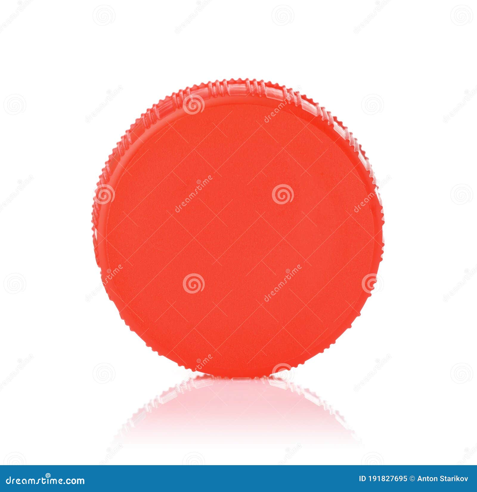 Front View of Red Plastic Bottle Cap Stock Image - Image of mock, cola ...