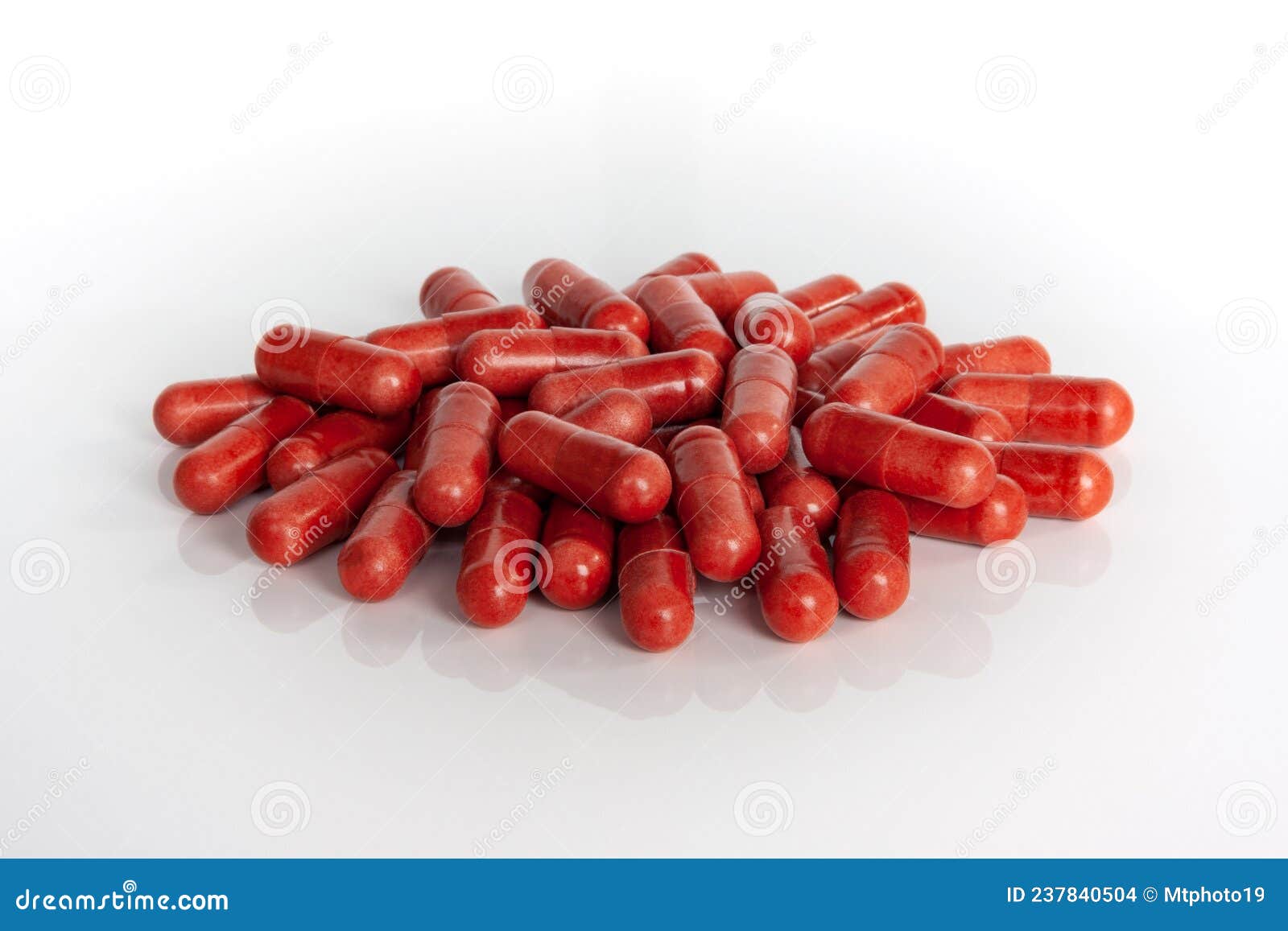 Front View of Red Supplement Capsules Isolation Stock Photo - Image of ...