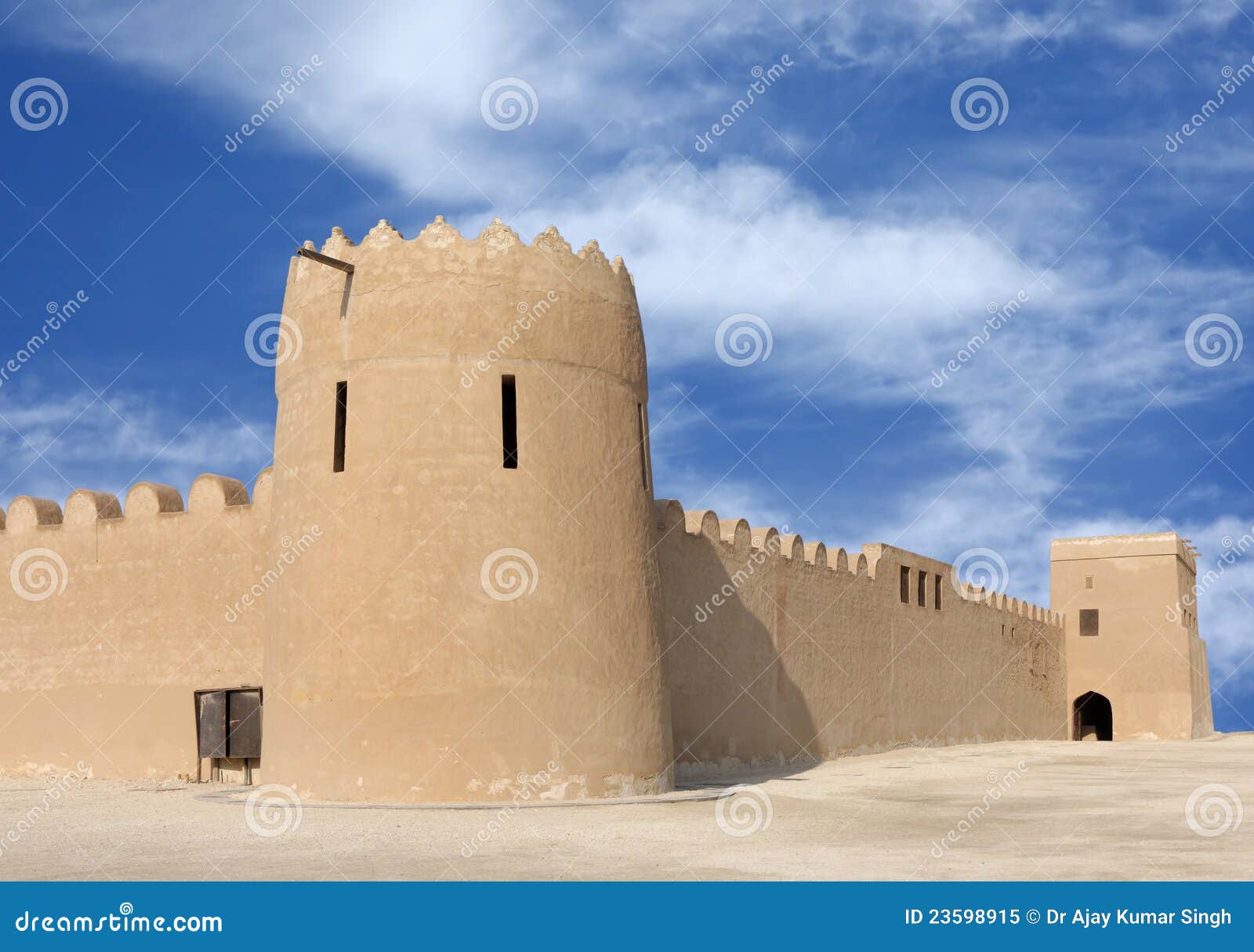 A Front View of Riffa Fort Looking Towards NW Stock Image - Image of ...