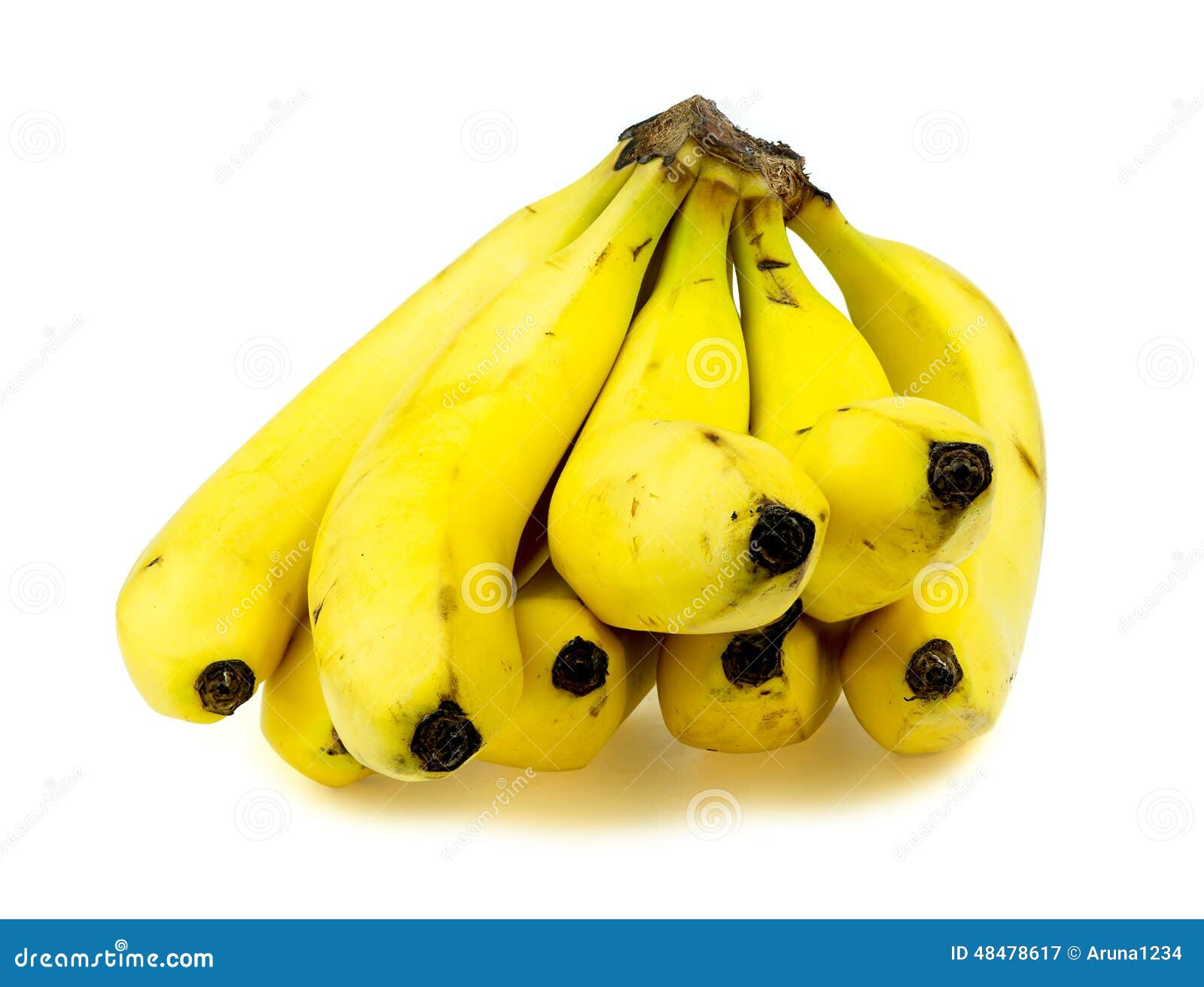 Front View of Ripe Yellow Bananas Stock Image - Image of juicy ...