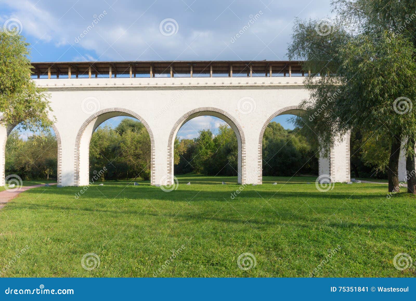 Front View of Rostokino Aqueduct Stock Image - Image of landmark ...