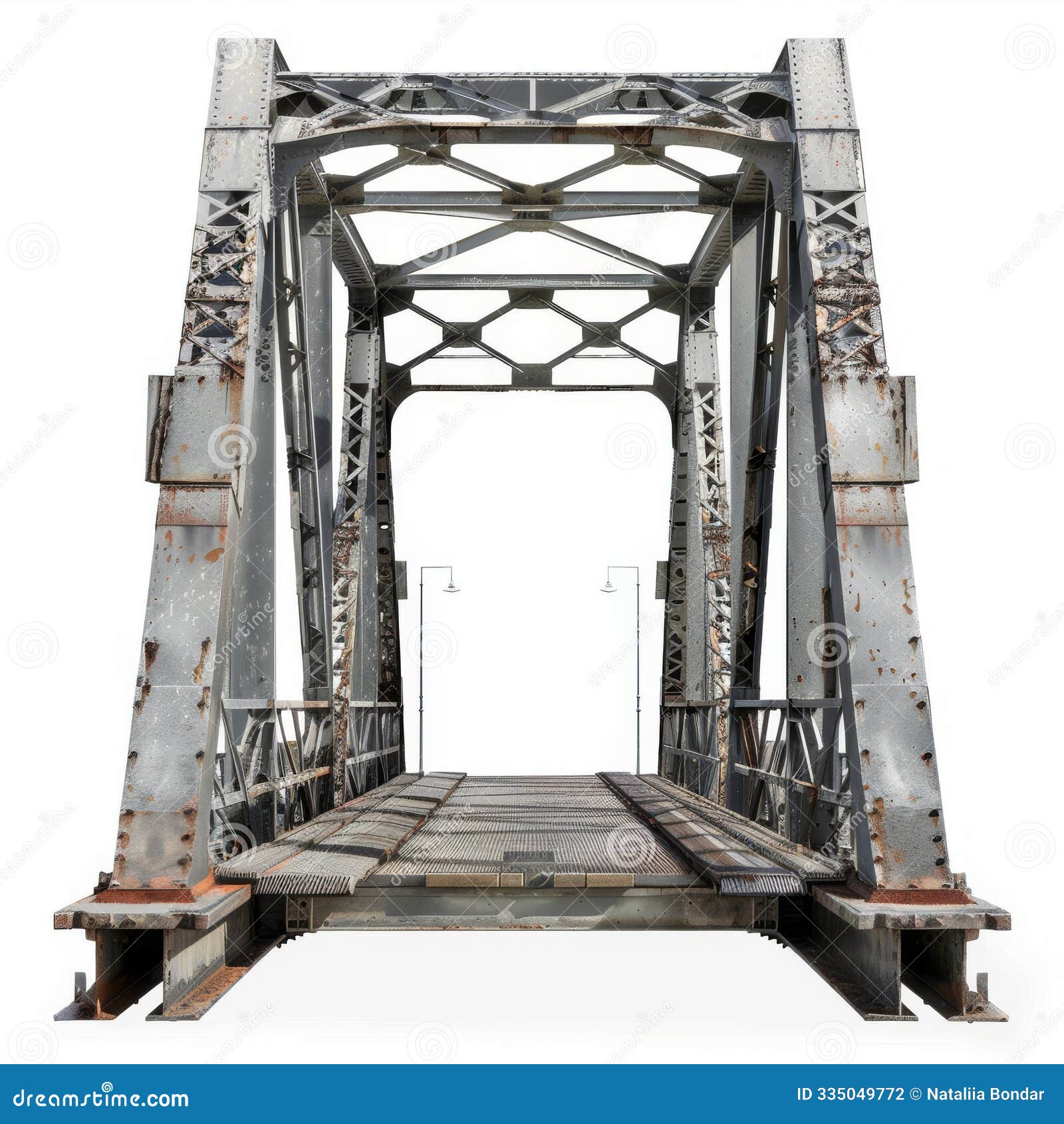Front View of Rusted Bascule Bridge. Metal Framework Stock Photo ...