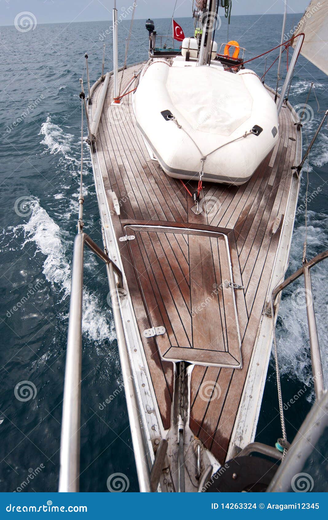 Front view of sailing boat stock photo. Image of color - 14263324