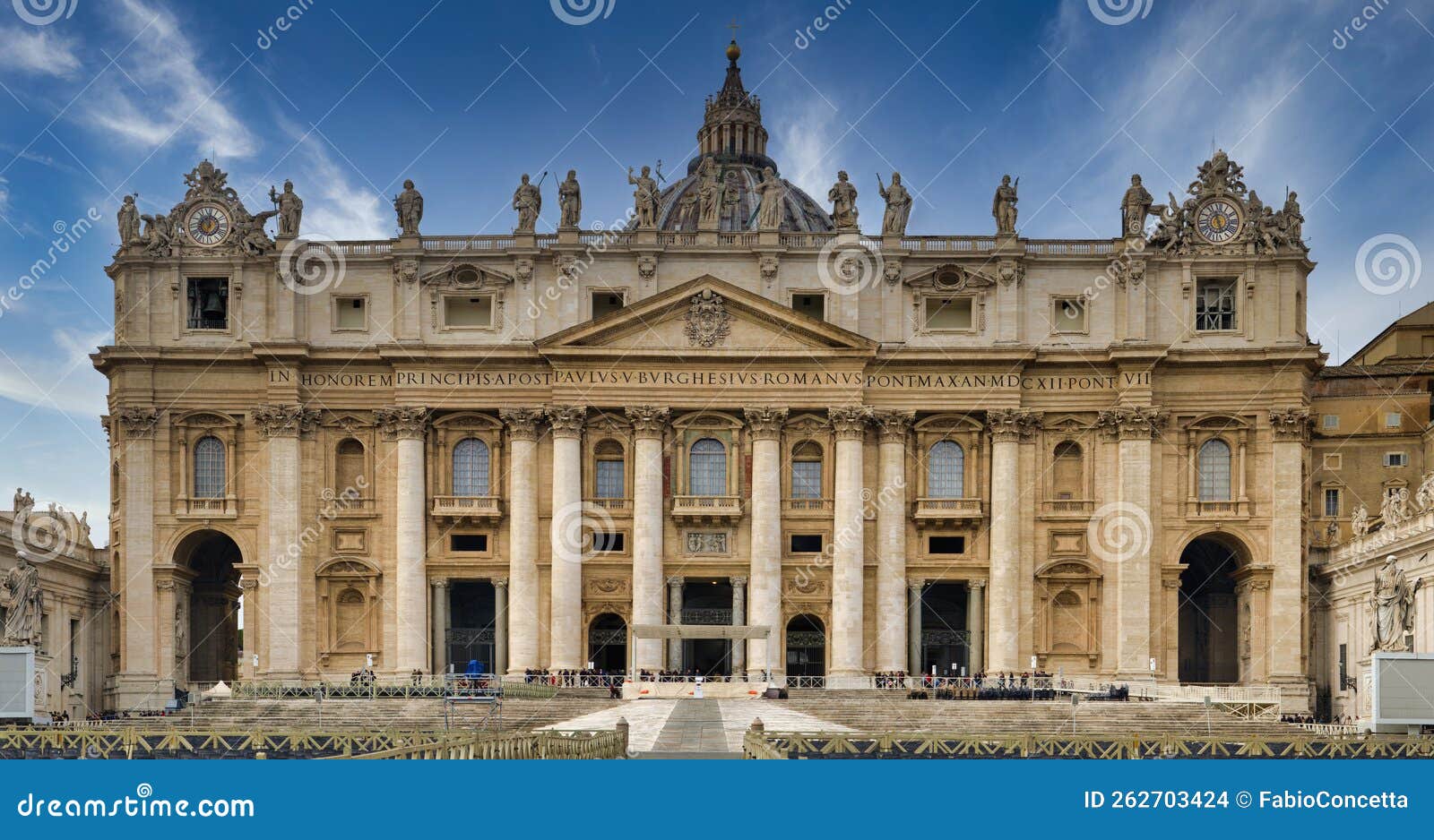 Front View of Saint Peter`s Basilica at Vatican, Rome Editorial Stock ...