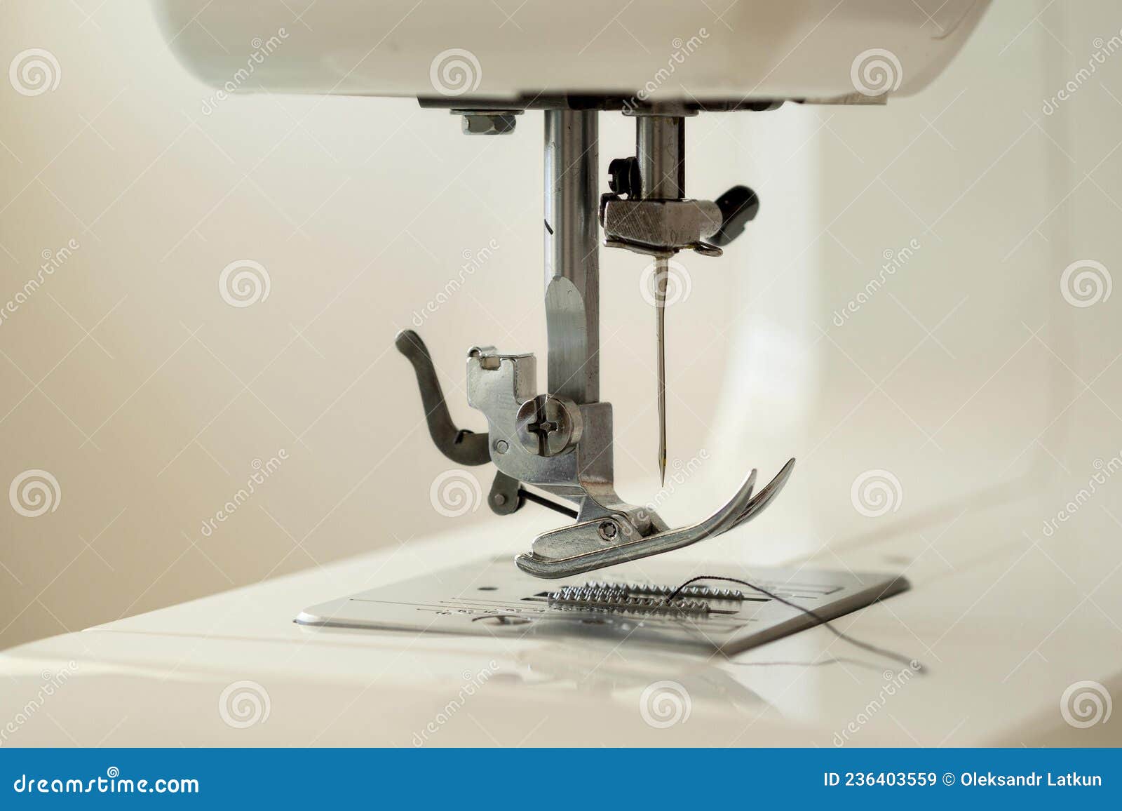 Front View Sewing Machine with Needle. High Quality Photo Stock Image ...
